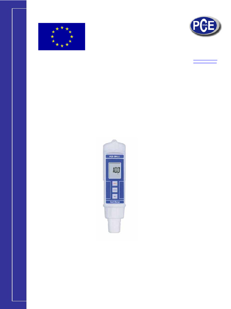 Manual Salinometro Pce sm11 | PDF
