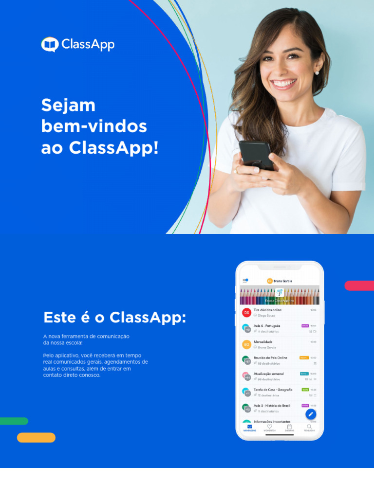 Guia do Usuário do ClassApp | PDF | Aplicativo para celular | Comunicação
