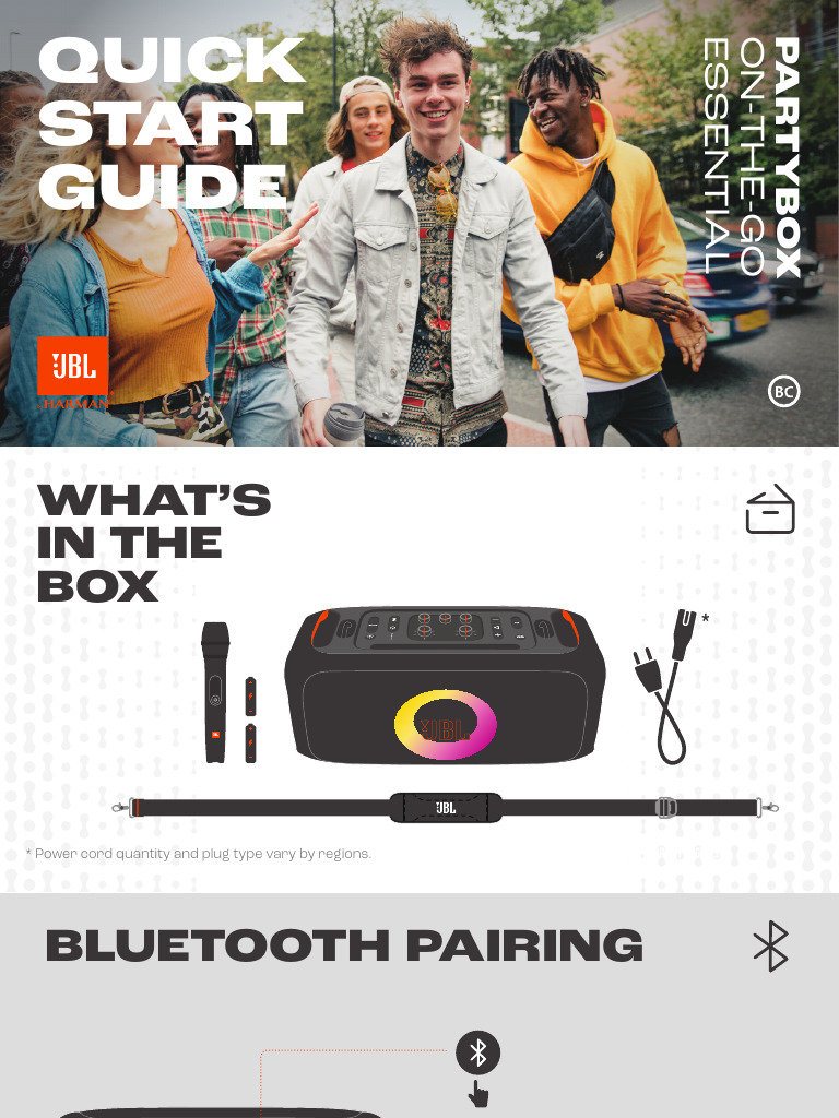 Pa Jbl Partybox Otg Essential Qsg Sop | PDF