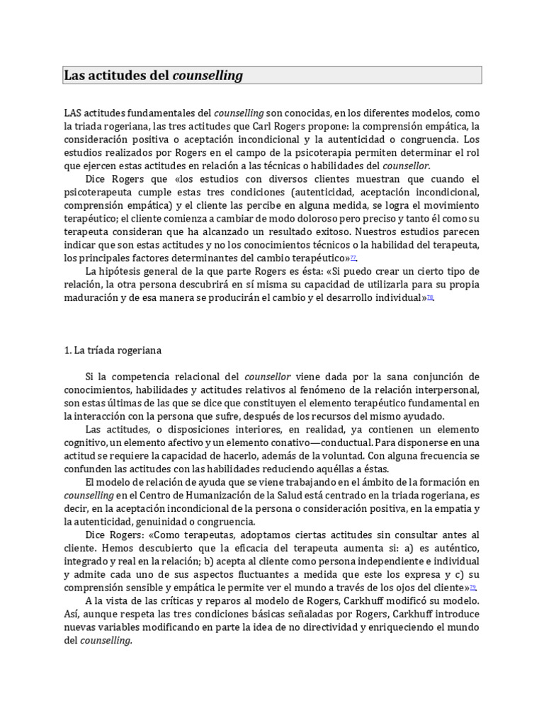 Capitulo 3 Introduccion Al Counselling | PDF | Empatía | Holismo Capitulo 3 Introduccion Al Counselling | PDF | Empatía | Holismo