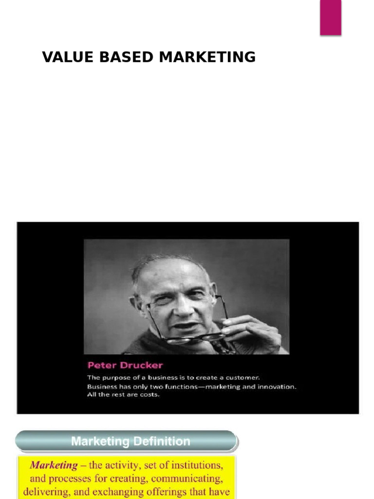 Value Based Marketing | PDF