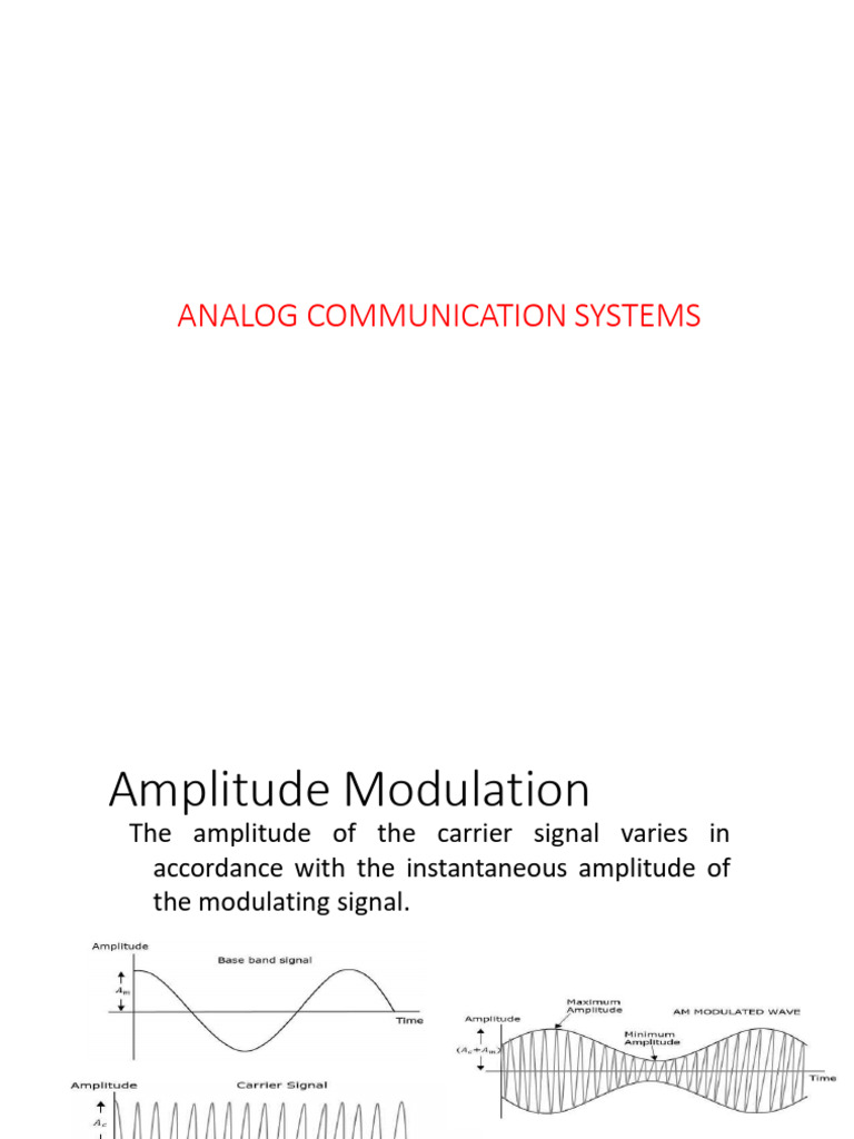 Analog Communication Systems | PDF | Frequency Modulation | Modulation