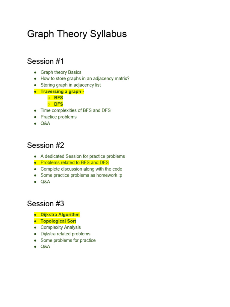 Graph Theory Syllabus | PDF