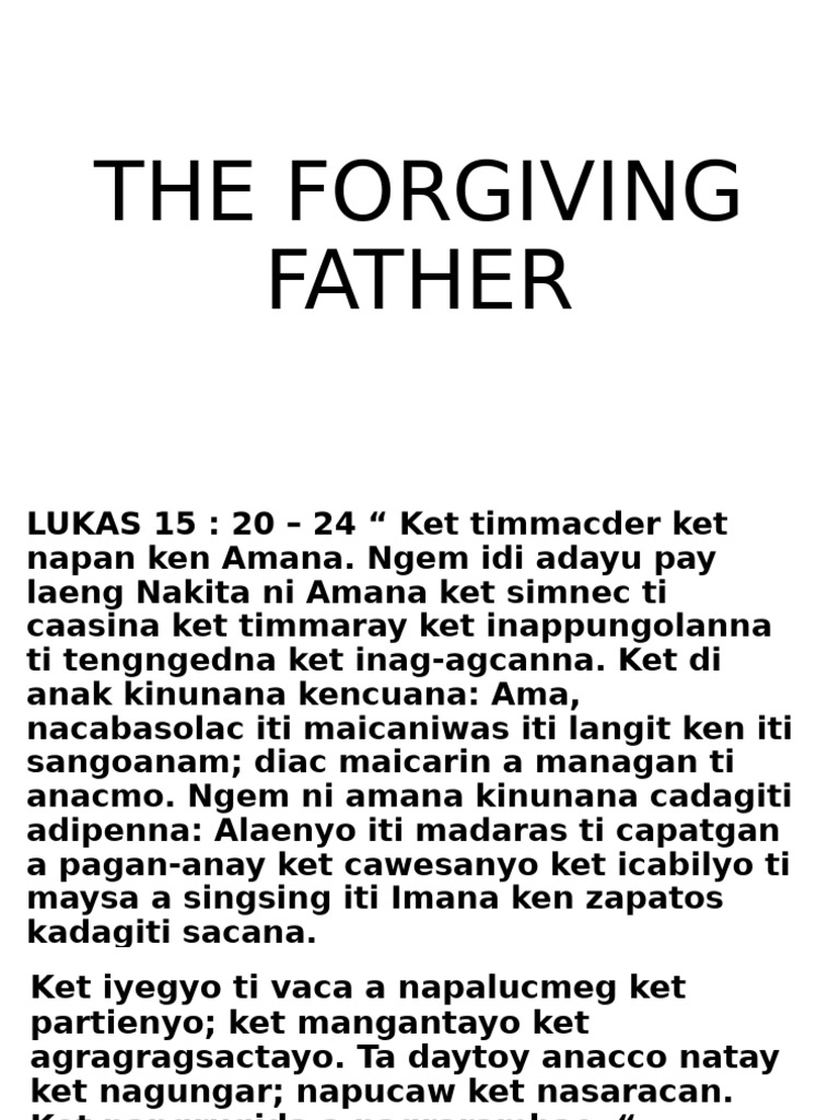 THE FORGIVING FATHER July 7, 2024 | PDF