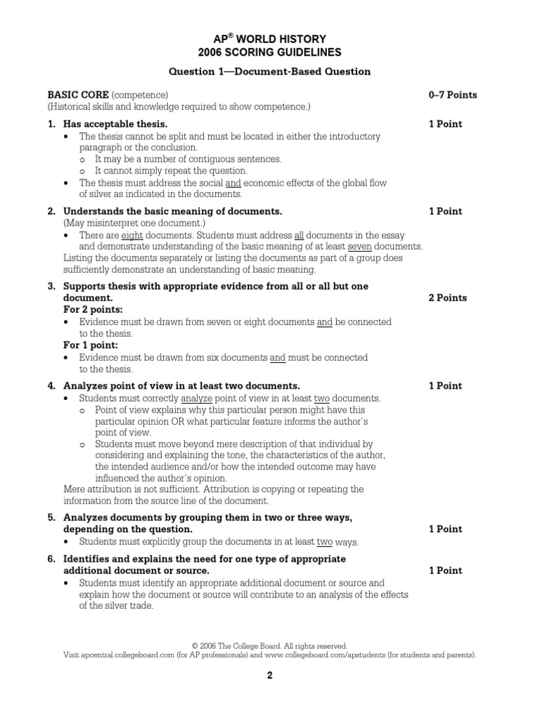 2006 Silver DBQ Student Samples | PDF | Thesis | Knowledge