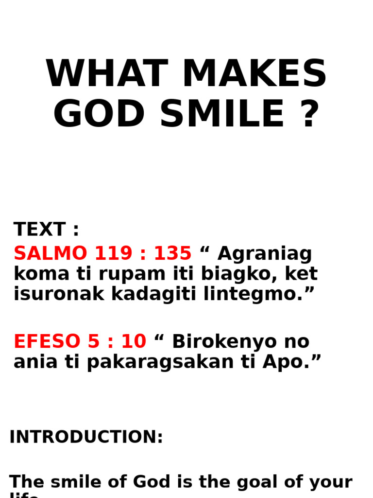 What Makes God Smile | PDF