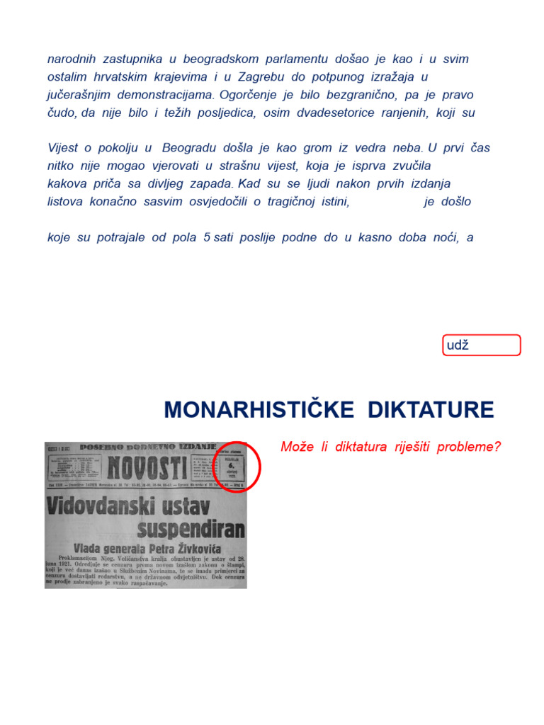 12hrvati U Vrijeme Monarhističke Diktature | PDF
