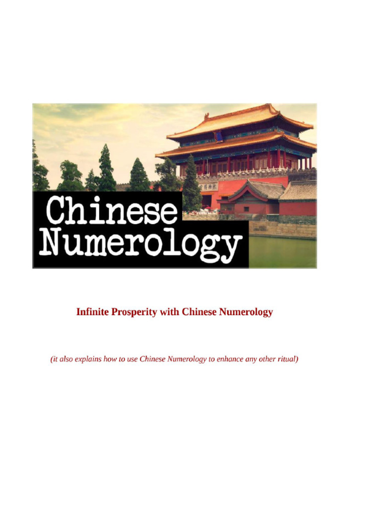 Chinese Numerology - Infinite Prosperity With Chinese Numerology Author ...