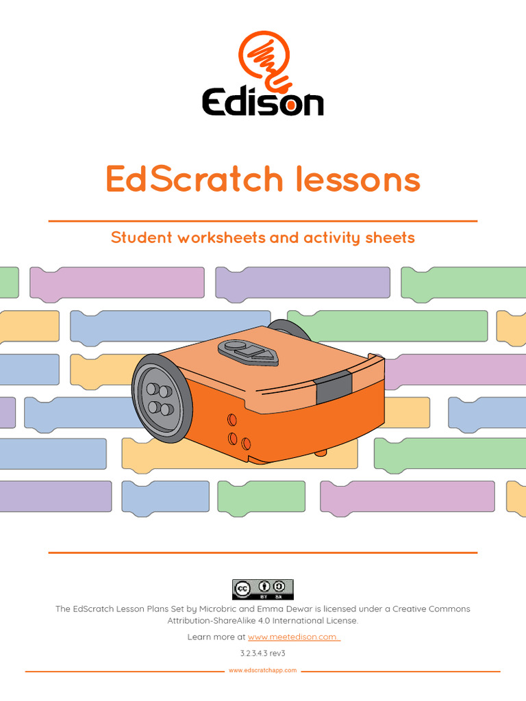 EdScratch Student Lesson Activities EdisonV3 | PDF | Computer ...