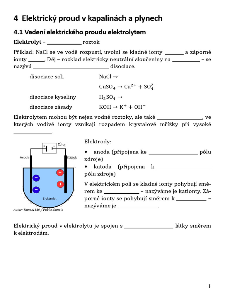 04 Elektricky Proud VKapalinach Plynech PL | PDF