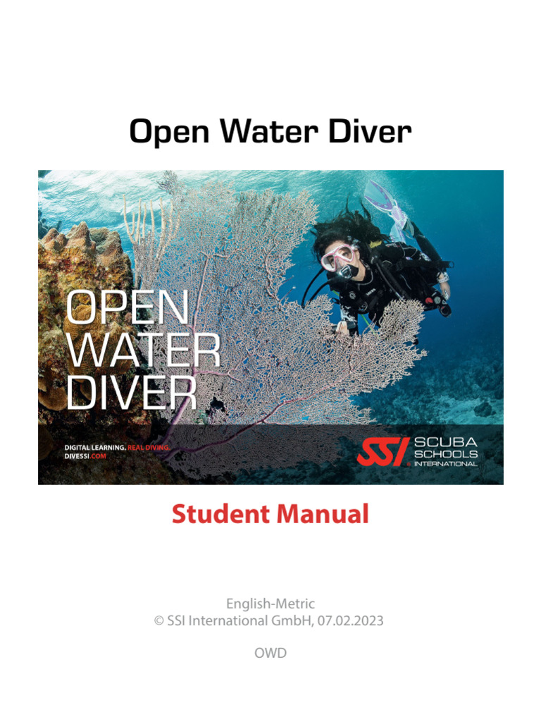 Open Water Diver Manual Guide | PDF | Scuba Diving | Underwater Diving