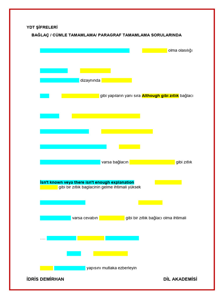 2023 Ydt Şi̇freleri̇ | PDF | Linguistics | Languages