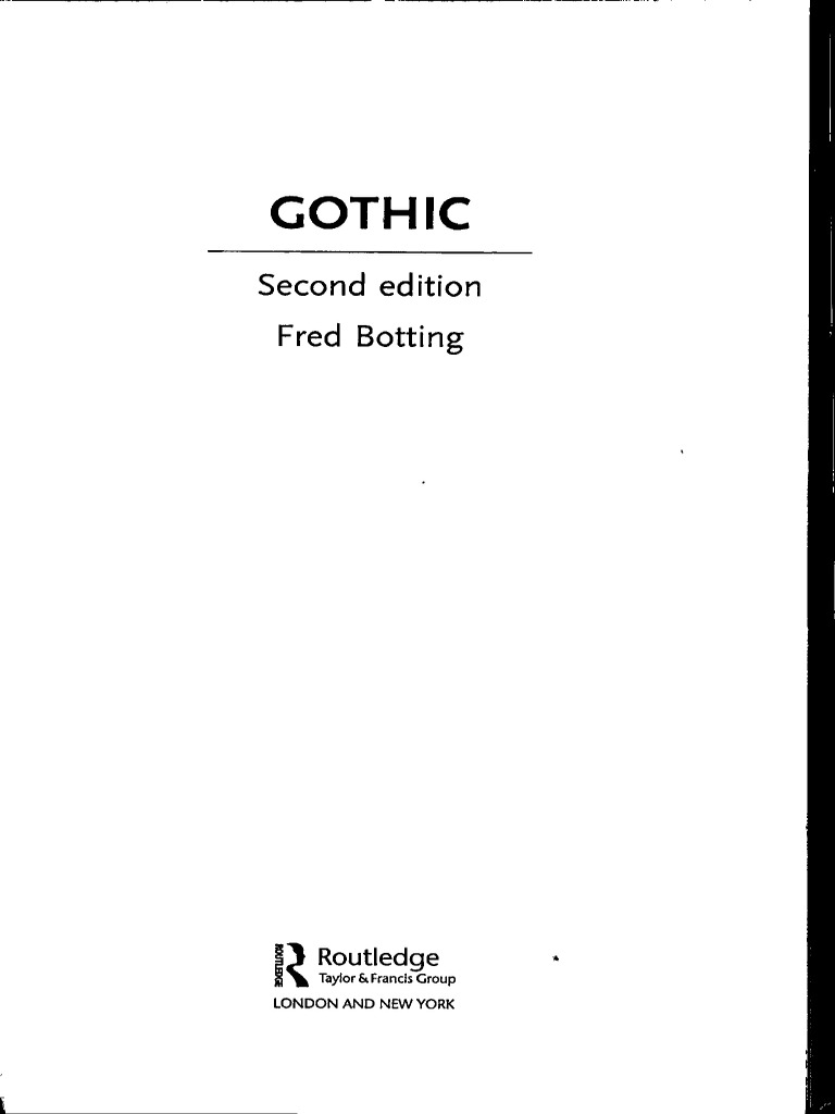 Botting Gothic Intro | PDF | Gothic Fiction | Experience