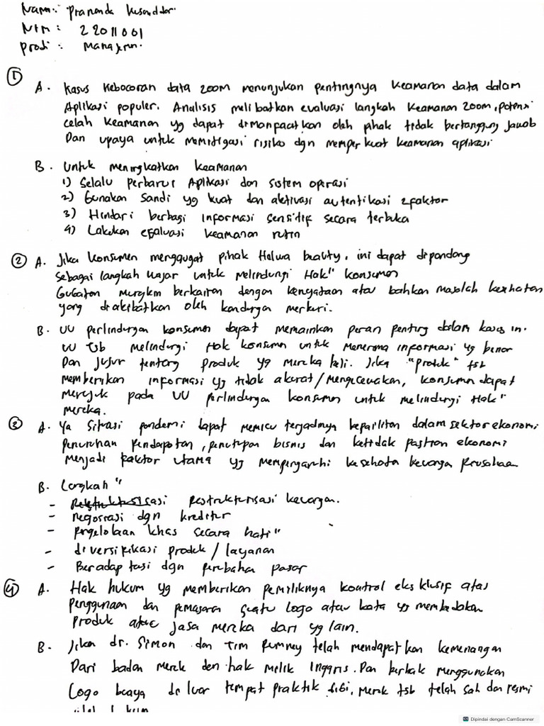 Uas Aspek Hukum Dalam Bisnis | PDF