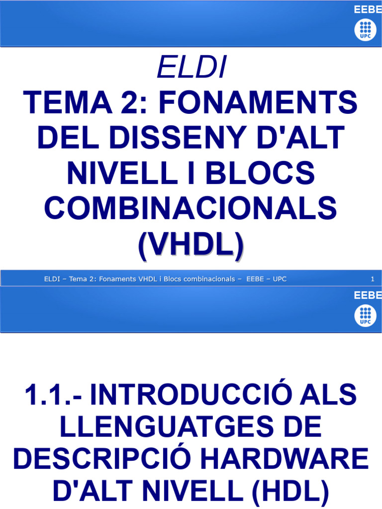 ELDI - Tema-02-VHDL FDFDFDFD | PDF
