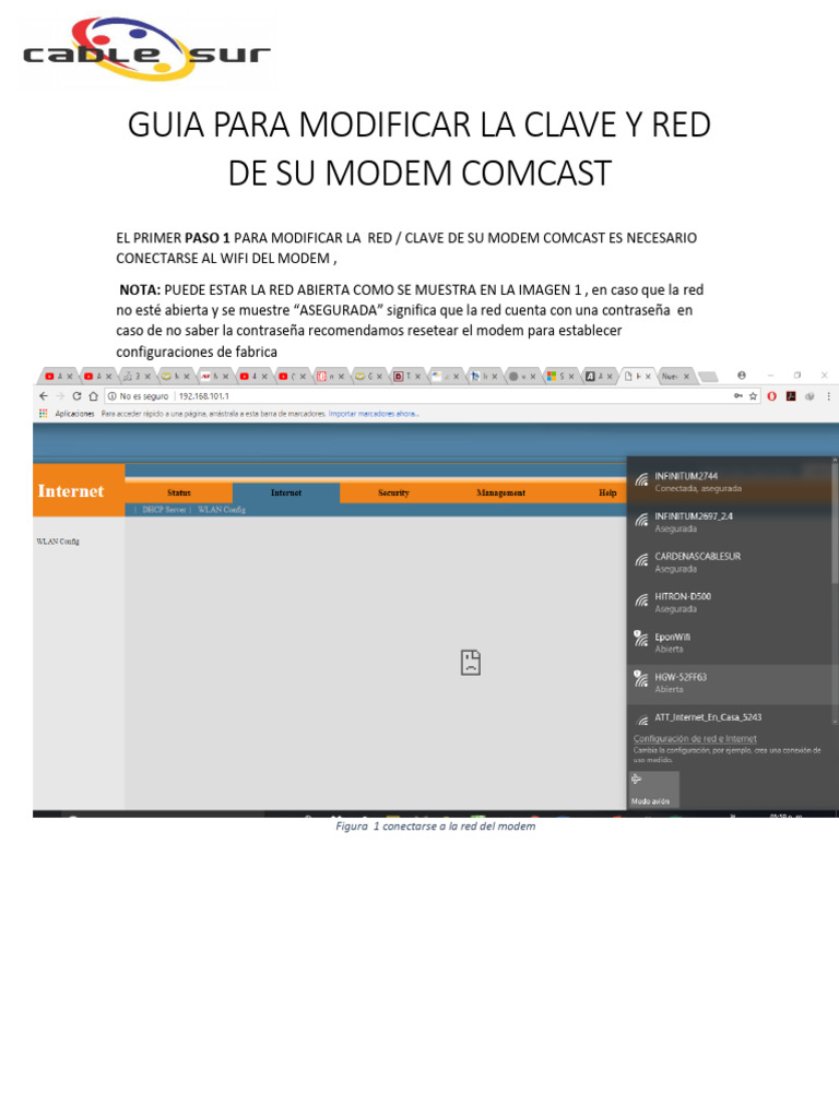 Guía para Modificar La Contraseña COMCAST | PDF | Enrutador (Computación) | Ciencias de la ...