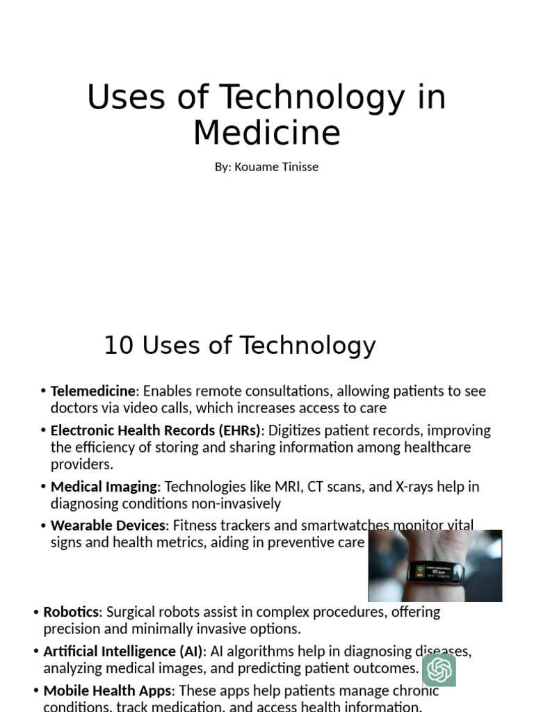 Uses of Technology in Medicine | PDF