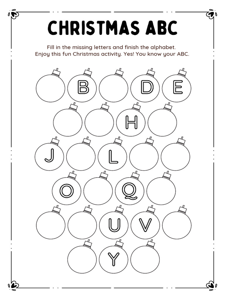 Christmas Alphabet Activity | PDF