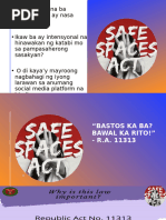 RA 11313 - Safe Spaces Act - Tagalog | PDF
