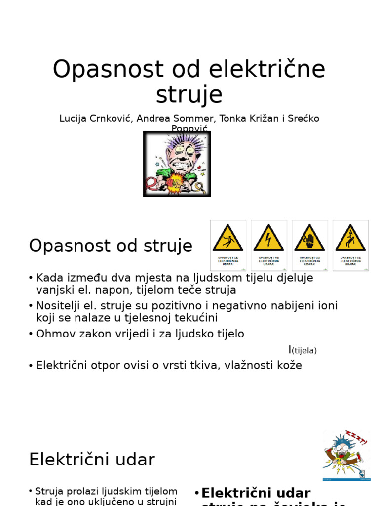 Opasnost Od Električne Struje | PDF