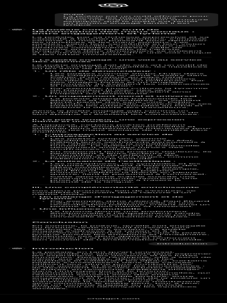 Poésie Engagée Et Lyrique | PDF