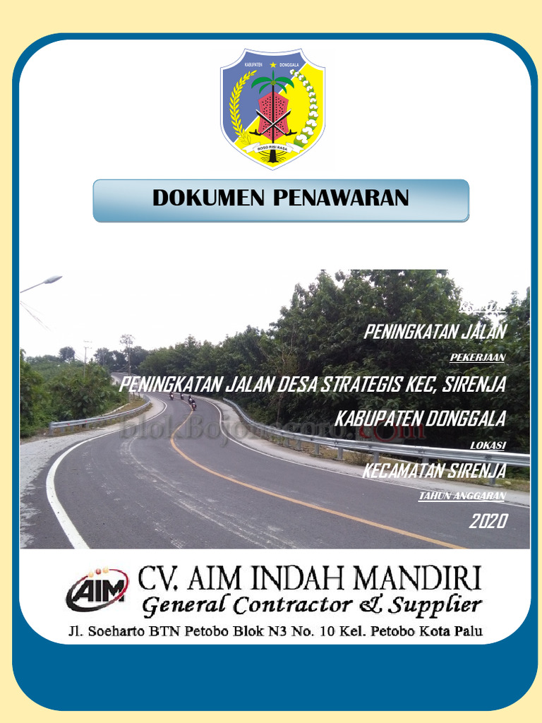 Penawaran Jalan Sirenja Fix | PDF