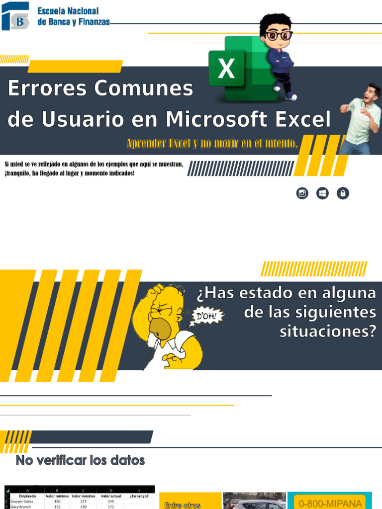Errores Comunes Usando Excel | PDF | Microsoft Excel | Informática