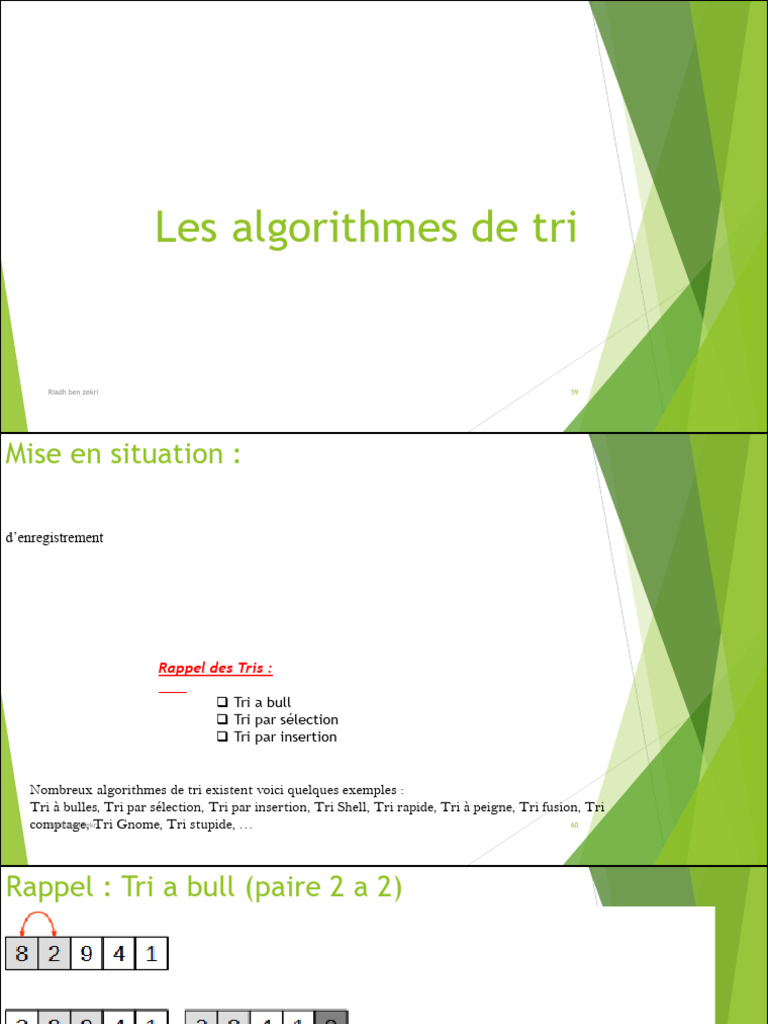 Algorithmes de Tri et Applications Pratiques | PDF | Mathématiques ...