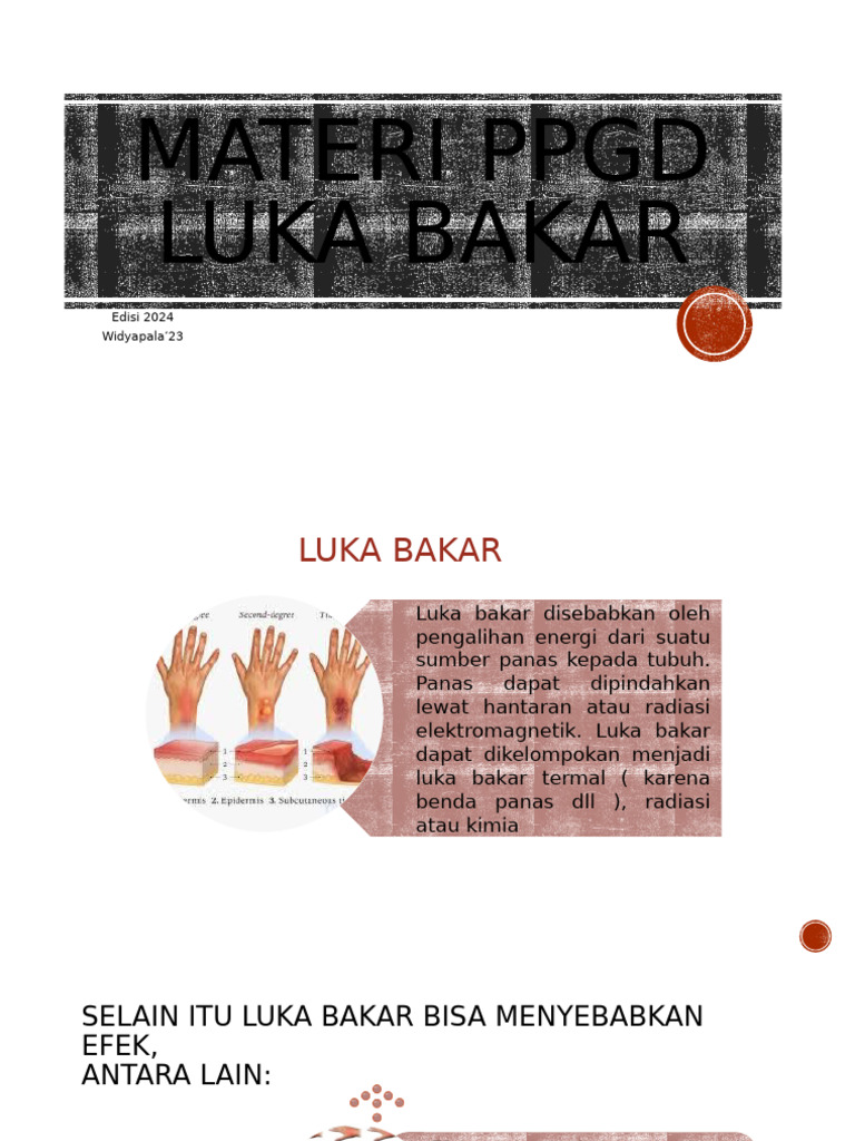 Ppgd Luka Bakar | PDF