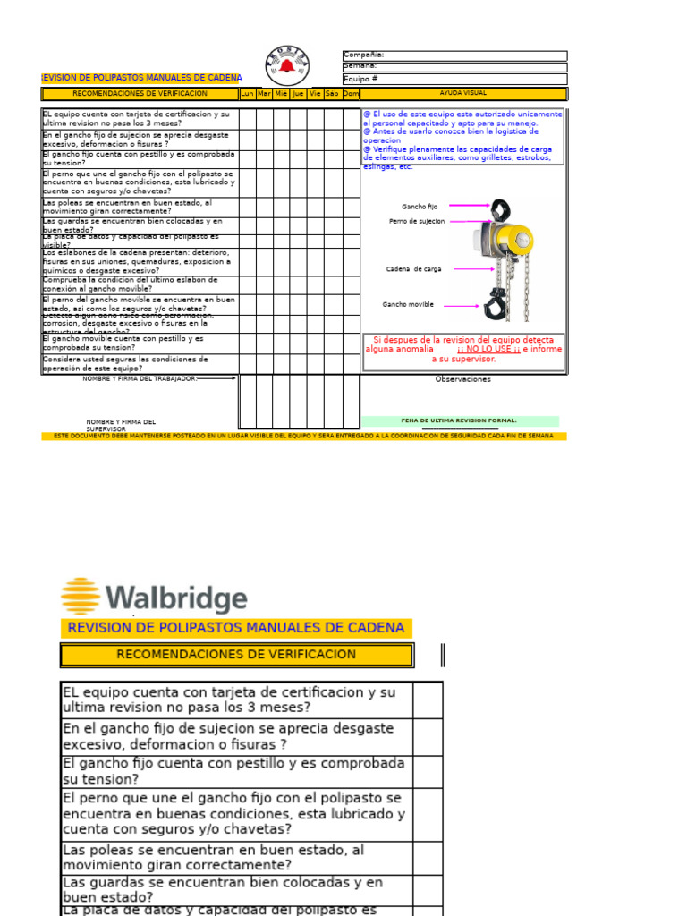 4 POLIPASTOS MANUALES DE CADENA | PDF