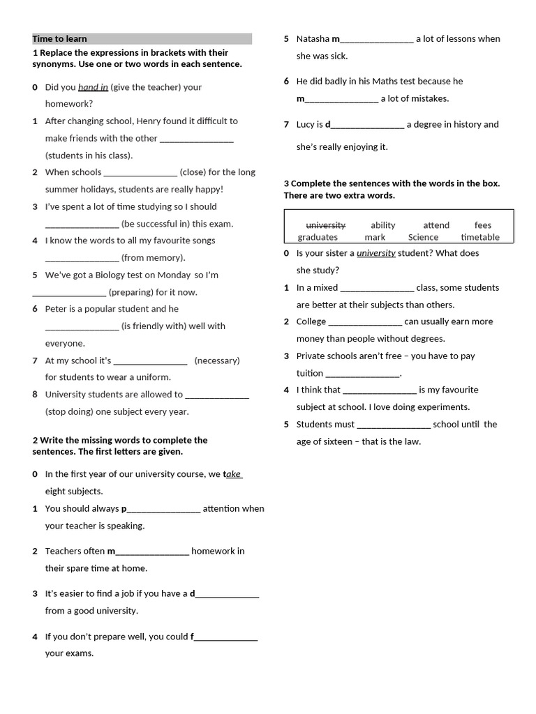 Vocabulary Unit-5 | PDF