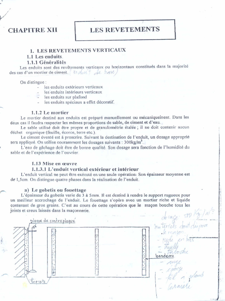 Cours de Batiments - Les Revetements0001 | PDF