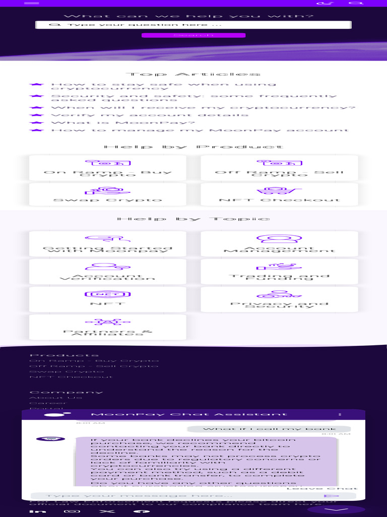 MoonPay Support Center 2 | PDF