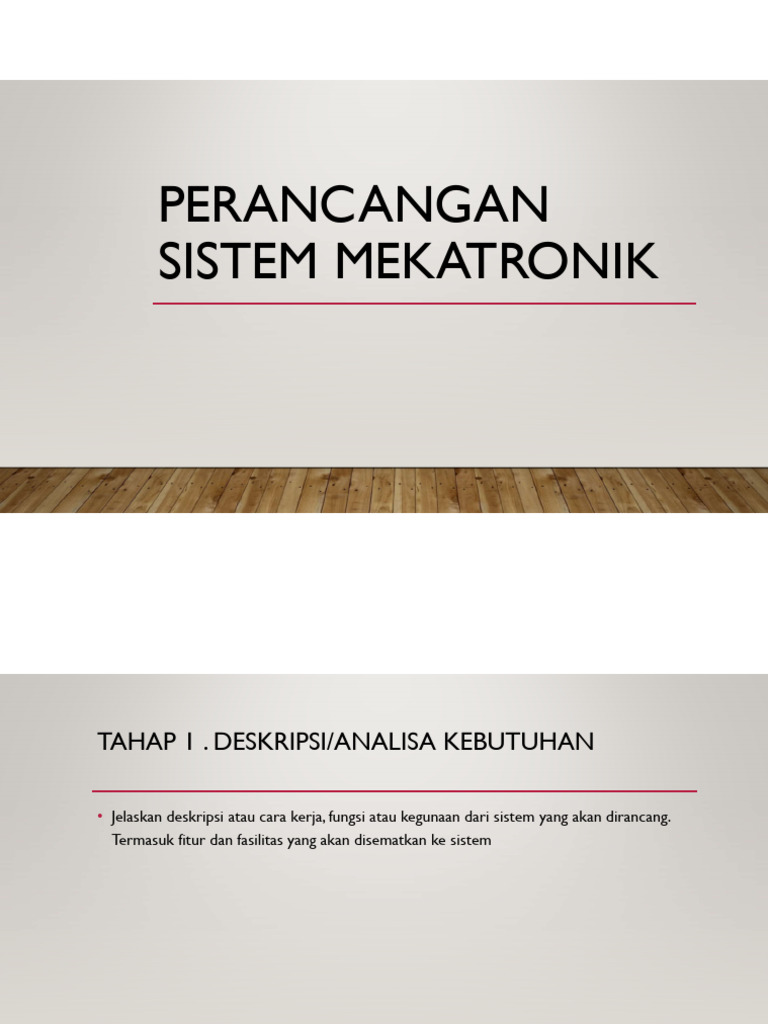 Tahap Perancangan Sistem Mekatronik | PDF
