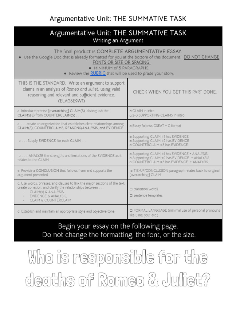 Isabella London - Ec - Argumentative Writing Summative | PDF ...
