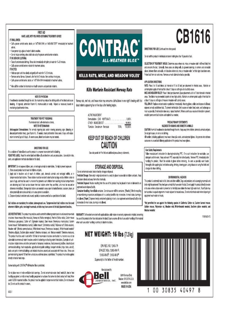 Contrac Blox SpecimenLabels CB1616CB4051CB4047 Aug2024 1 | PDF