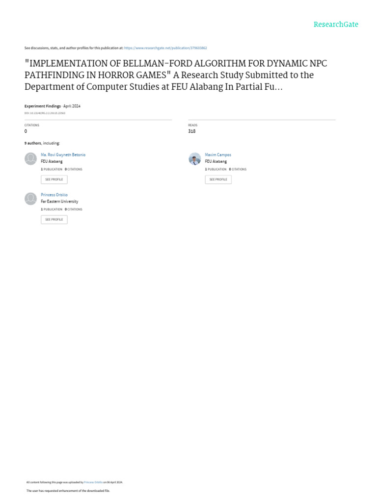 ImplementationofBellmanFordAlgorithmforDynamicNPCPathfindininHorrorGame ...