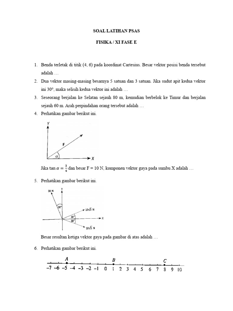 Soal Latihan Psas Xi 2024 | PDF