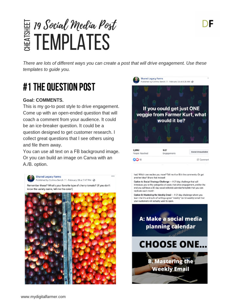 19 Engaging Social Media Post Templates | PDF | Brand