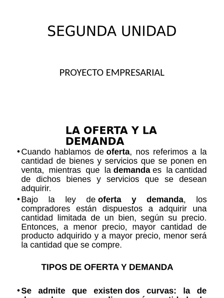 Proy. Emp. II Unid. | PDF | Oferta (economía) | Marketing