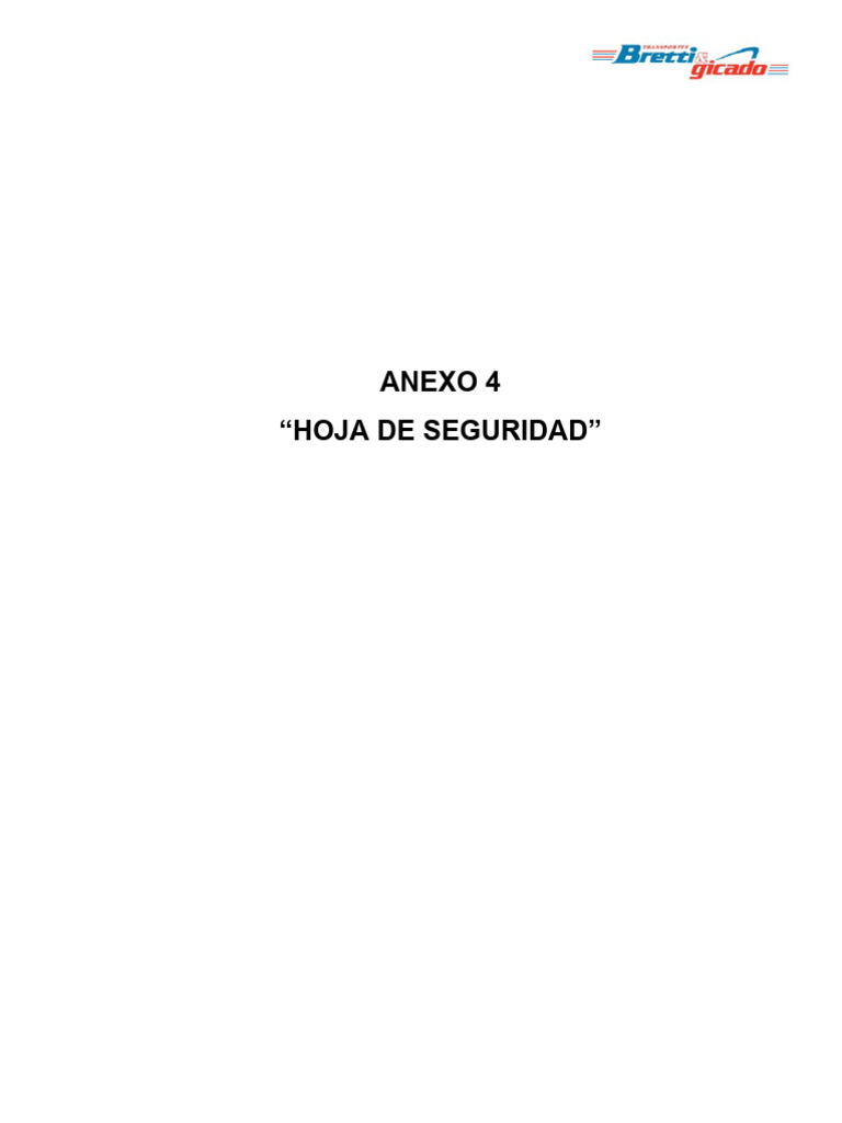 Anexo 4 Hoja de Seguridad | PDF | Agua | Contaminación