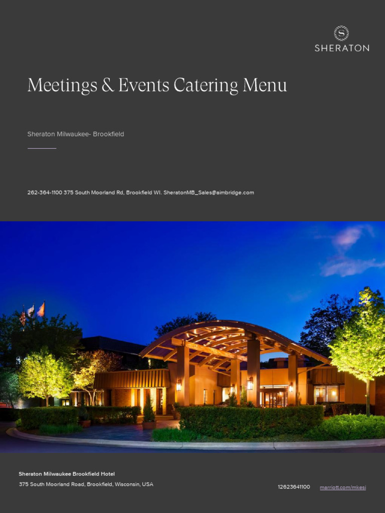 2024 Sheraton Catering Menu | PDF | Salad | Drink