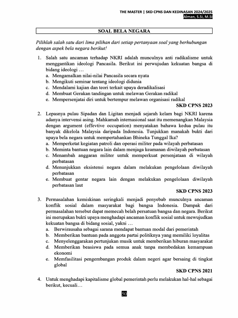 Soal Bela Negara | PDF