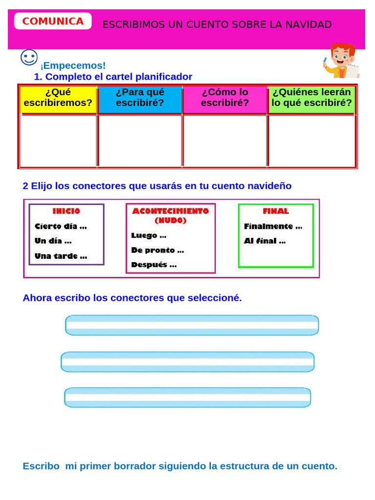 Planificación y Escritura de Cuentos Navideños | PDF
