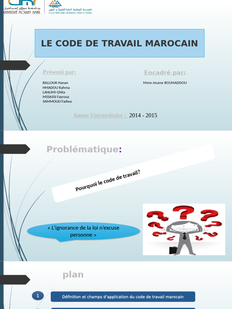 Code de Travail Marocain | PDF | Travail | Relations de travail