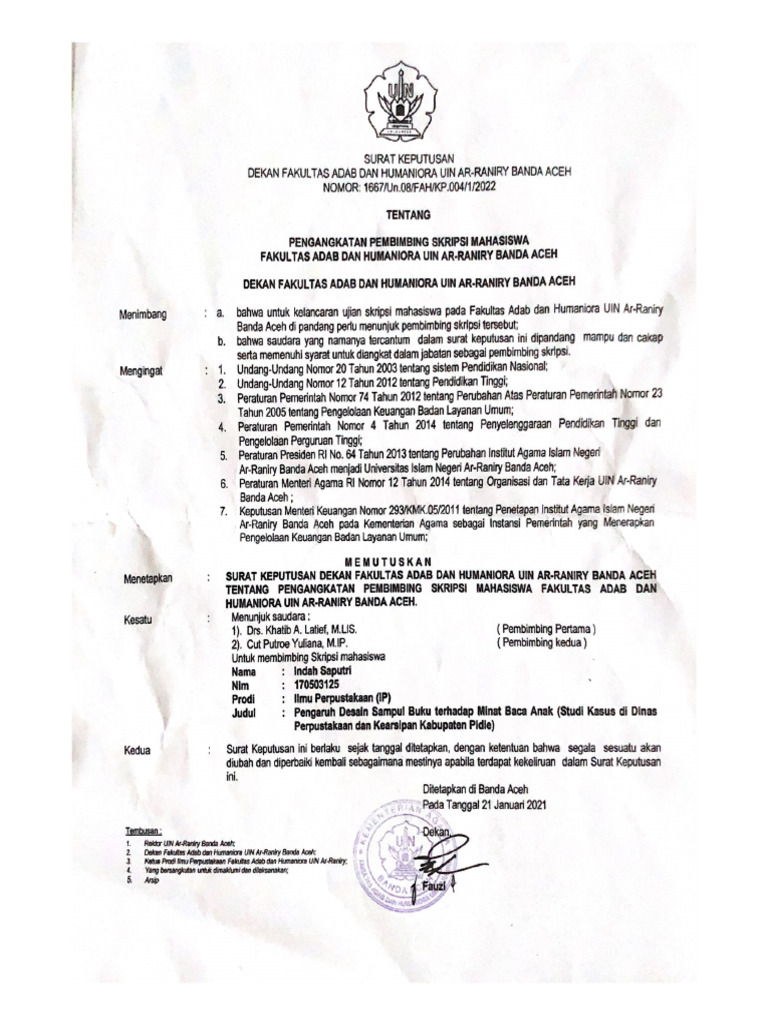 Surat Keputusan | PDF