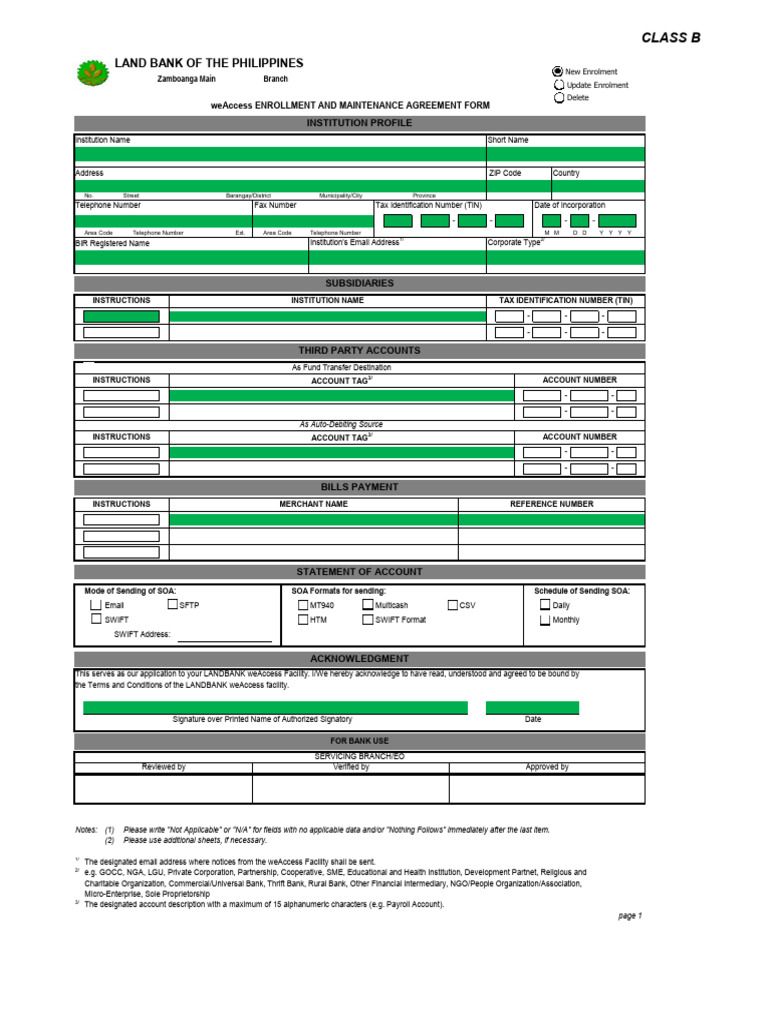 Weaccess Enrollment and Maintenance Agreement Form - 2022 11042022 ...