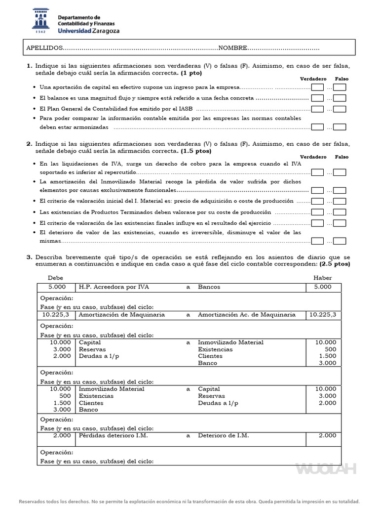wuolah-premium-ENUNCIADO-EXAMEN | PDF | Contabilidad | Business