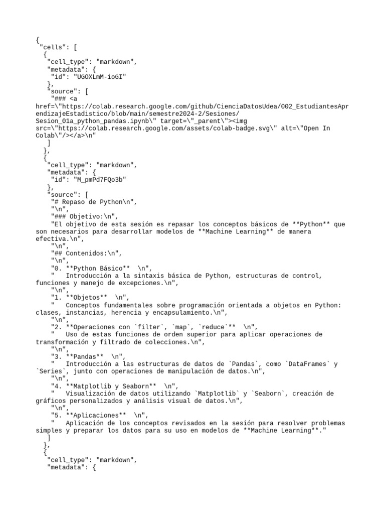 Sesion_01a_python_pandas.ipynb | PDF | Objeto (informática) | Python ... Sesion_01a_python_pandas.ipynb | PDF | Objeto (informática) | Python ...