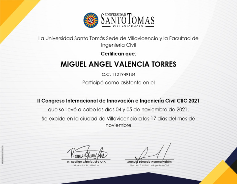 Certificado Congreso | PDF